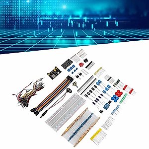 Electronics Component Assortment, Controllable LED Brightness Electronics Component Kit Stable for Programming Experiments