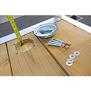 Mac's Tie Downs 330004 360 Degree Swivel Stainless Steel Recessed D-Ring for Tie Down Anchor - 6,000 lb Load Capacity