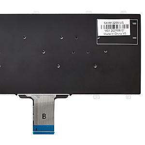 SUNMALL Replacement Keyboard Compatible with Dell Latitude 3150 3160 3350 5250 P25S 7250 E5250 E5270 E7250 without Frame Black US Layout