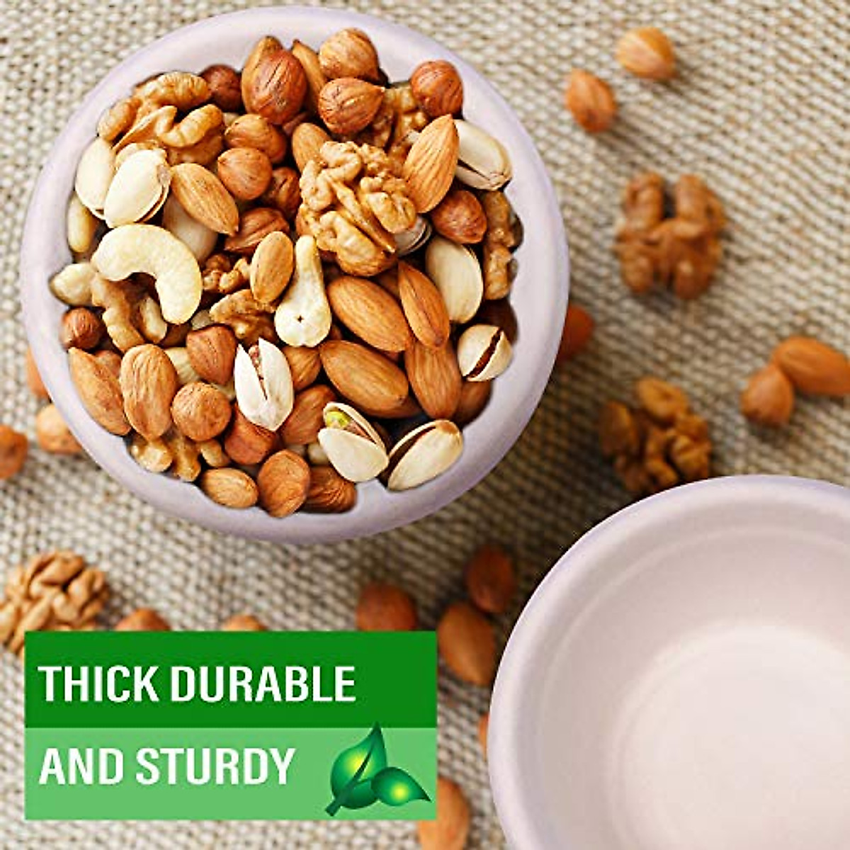 Upper Midland Products 2 oz Compostable Bagasse Souffle Cups, 200 Pack