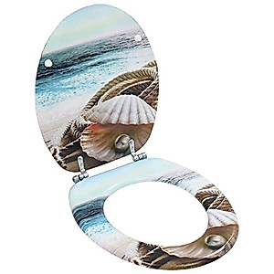 Plumbing Plumbing Fixture Hardware & Parts Toilet & Bidet Accessories WC Toilet Seats 2 pcs with Hard Close Lids MDF Musel Design