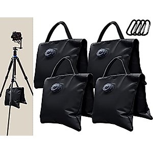 Eurmax USA Saddle Design Water Weight Bag Heavy Duty Water Saddlebag Portable Water Bags Outdoor Weights Photo Video Studio Stand 4-Pack(Black)