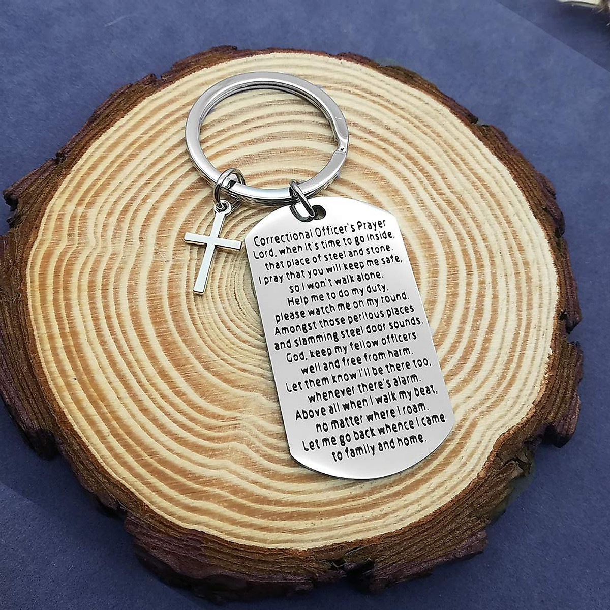 Vadaka Correctional Officer Keychain Prayer Jewelry Christian Gift Religious Jewelry Thanksgiving Day Christmas Birthday Gift from Correctional Officer Mom Wife Daughter