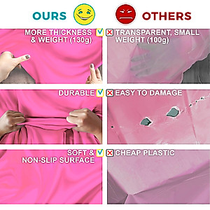 54in X 100ft Pink Premium Plastic Disposable Tablecloth Roll with in Built Cutter Box | Table Cover for Party, Picnic, Banquet & Kids Activities