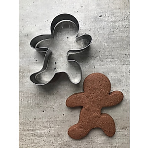 LILIAO Christmas Running Gingerbread Man Cookie Cutter - 3.6 x 4.2 inches - Stainless Steel