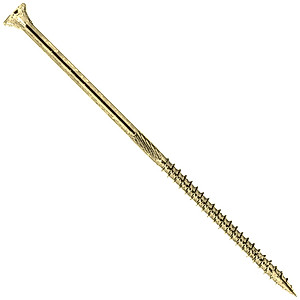 Jake Sales #10 X 6 Gold Star Wood Screw Torx/Star Drive Flat Head (1 Pound - 33 Approx. Screw Count) - Multipurpose Torx/Star Drive Wood Screws