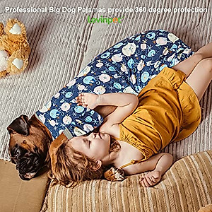 LovinPet Giant Dog Pajamas, Jellyfish and Starfish Deep Sea Print, Lightweight Pullover Large Puppy Pajamas, Large Breed Full Coverage Dog Jammies, Pet PJ's /3XL