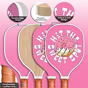 Xenia's Gifts Pickleball Paddle, Pickleball Racket with Ergonomic Designed Non-Slip Grip, Ideal for Beginners, Pros, and Kids (Pink, 1 Paddle)