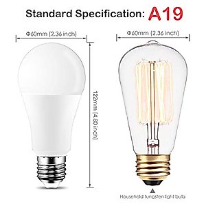Yangcsl LED Light Bulbs 70W Equivalent, RGB Color Changing Light Bulb, 2 Moods/Memory/Sync/Dimmable, A19 E26 Screw Base, Timing Remote Control Included (Pack of 4)