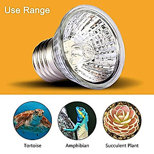 75W Sun Basking Lamp Full Spectrum Sunbathe Reptile Heat Lamp Growing Bulbs for Turtles Lizards 6 Pack