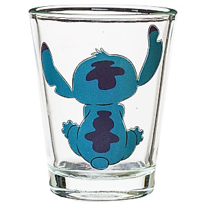 Silver Buffalo Lilo and Stitch Poses 4-Pack Mini Glass Set, 1.5 Ounces