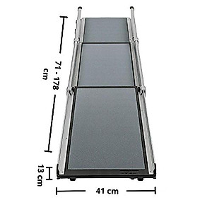PetSafe Happy Ride Compact Telescoping Dog Ramp - Portable Lightweight Pet Ramp - Great for Cars, Trucks and 4X4s - Durable Aluminium Frame Supports up to 140 kg - High-Traction Surface Design