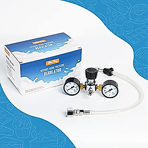 BLUE FLAG Nitrous Oxide Pressure Regulator Pressure Reduction Valve, for 580G, 615G, 1.5L, 2.2L, 3.3L Cream Charger Cylinder