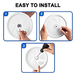 HENMI Plastic Wheel Screws (Pack of 6 Screws) for Polaris Pool Cleaner 180/280 with Extra 6 PCS Washers Pool Cleaner Replacement Parts C55 C-55, White