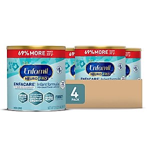 Enfamil NeuroPro EnfaCare High Calorie Premature Baby Formula, Milk-Based with Iron, Brain-Building DHA, Vitamins & Minerals for Immune Support, easy-to-digest proteins, Baby Milk, 23 Oz Can, 4 Count
