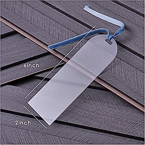 UNIQOOO 6x2” Rose Gold Acrylic Bookmark, DIY Acrylic Blanks, Personalized Journal Planner Bookmark, Gift, 1/16 inches Thick, 20 Pack (Frosted Arch 20pcs)