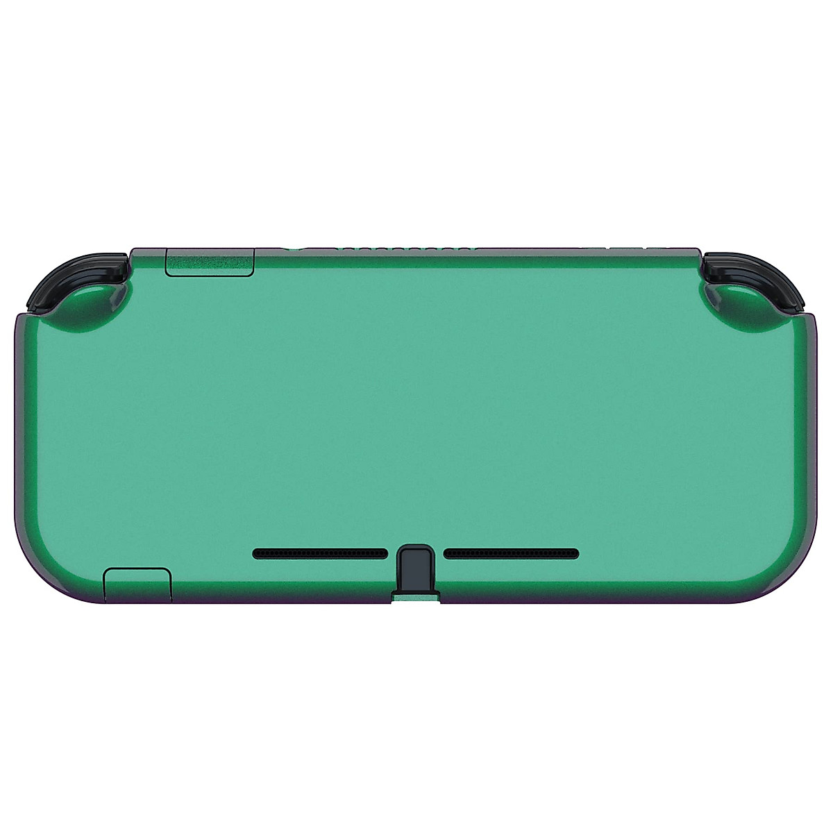 eXtremeRate PlayVital Glossy Chameleon Green Purple Protective Case for Nintendo Switch Lite, Hard Cover Protector for Nintendo Switch Lite - 1 x Black Border Tempered Glass Screen Protector Included