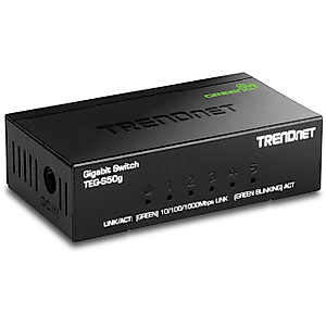 TRENDnet Fanless 5-Port Gigabit GREENnet Mini Switch, TEG-S50g (Renewed)