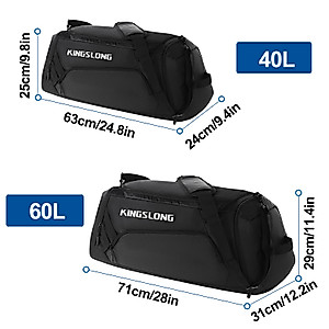 TPAID Carry On Backpack Large Travel Backpack Waterproof Convertible Shoulder Rucksack, Flight Approved Weekender Duffle Backpack, Camping Hiking Backpack for Men Fit 17 Inch Laptop