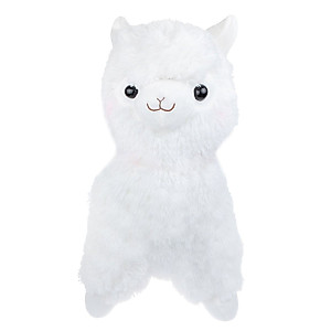 TOLLION Cuddly White Alpaca Llama Lamb Toy -7" Stuffed Animal Cushion Plush Doll Valentine Gift New Baby Gift Graduate Gift Lovers Anniversary Fiesta Gift for Girlfriend Children Friends