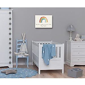 EZOSUN Try to be a rainbow in someone's cloud Inspirational qoute, Motivational canvas Wall Art print for Home Studio Office Decor. Gift for Kids Girl ，11.5X15