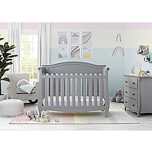 Delta Children Lancaster 4-in-1 Convertible Baby Crib, Grey
