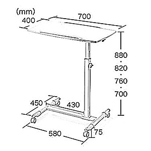 ZGJHFF Folding Table,Solid-Top Height Adjustable Mobile Laptop Desk Cart,Multifunction Workstation Bed Sofa Bedside Table (Color : Black)