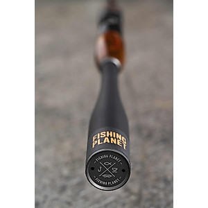 Fishing Planet Baitcast Rod Atlaua - Inshore Rod for Trout and Bass, Two Pieces, SK Reel Fuji Seat, 7' Medium and 6' 6'' Medium Light