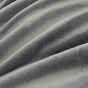 EMME Plush Fuzzy Duvet Cover Set Queen Size 3 Pieces (1 Duvet Cover + 2 Pillow Cases) Luxury Soft Faux Fur Velet Fluffy Comforter Cover Set,Zipper Closure (Tie Dye Light Grey,Queen)