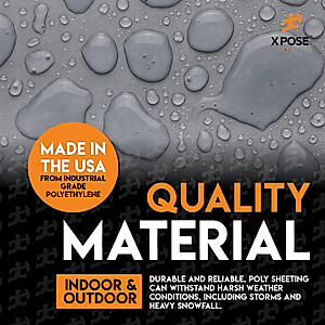 Clear Poly Sheeting - Heavy Duty, 6 Mil Thick Plastic Tarp – Waterproof Vapor and Dust Protective Equipment Cover, Construction and Industrial Use (10' x 100')