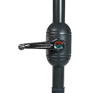 Sunnydaze 9-Foot Patio Umbrella with Push Button Tilt and Crank - Aluminum Pole with Polyester Canopy - Catalina Beach Stripe