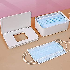 Mask Storage Box with Lid, Mask Storage Case, Openable Mask Storage Box Organizer, Multifunctional Mask Dispenser for Home, Office, Car, Schools, Churches, Gyms