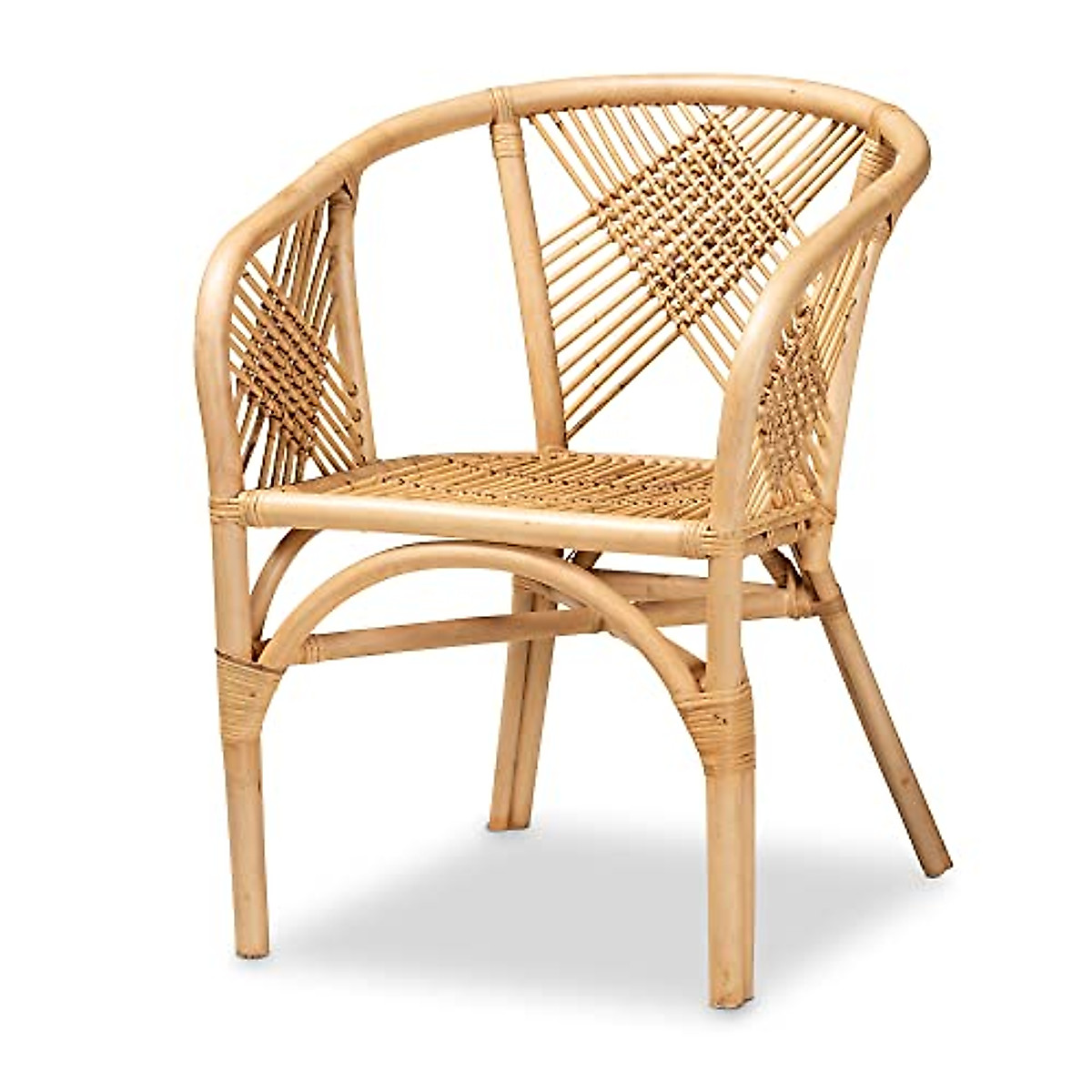 Baxton Studio Kagama Dining Chairs, Natural Brown