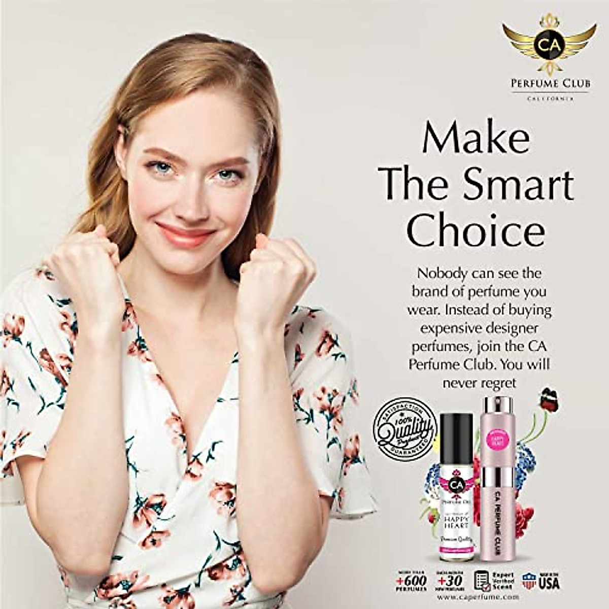 CA Perfume Duo Impression of Delina For Women Eau de Parfum Refillable Atomizer Sprayer + Fragrance Body Oil Long Lasting Sample Travel Size Roll-On Bottle 0.27 Fl Oz+0.33 Fl Oz