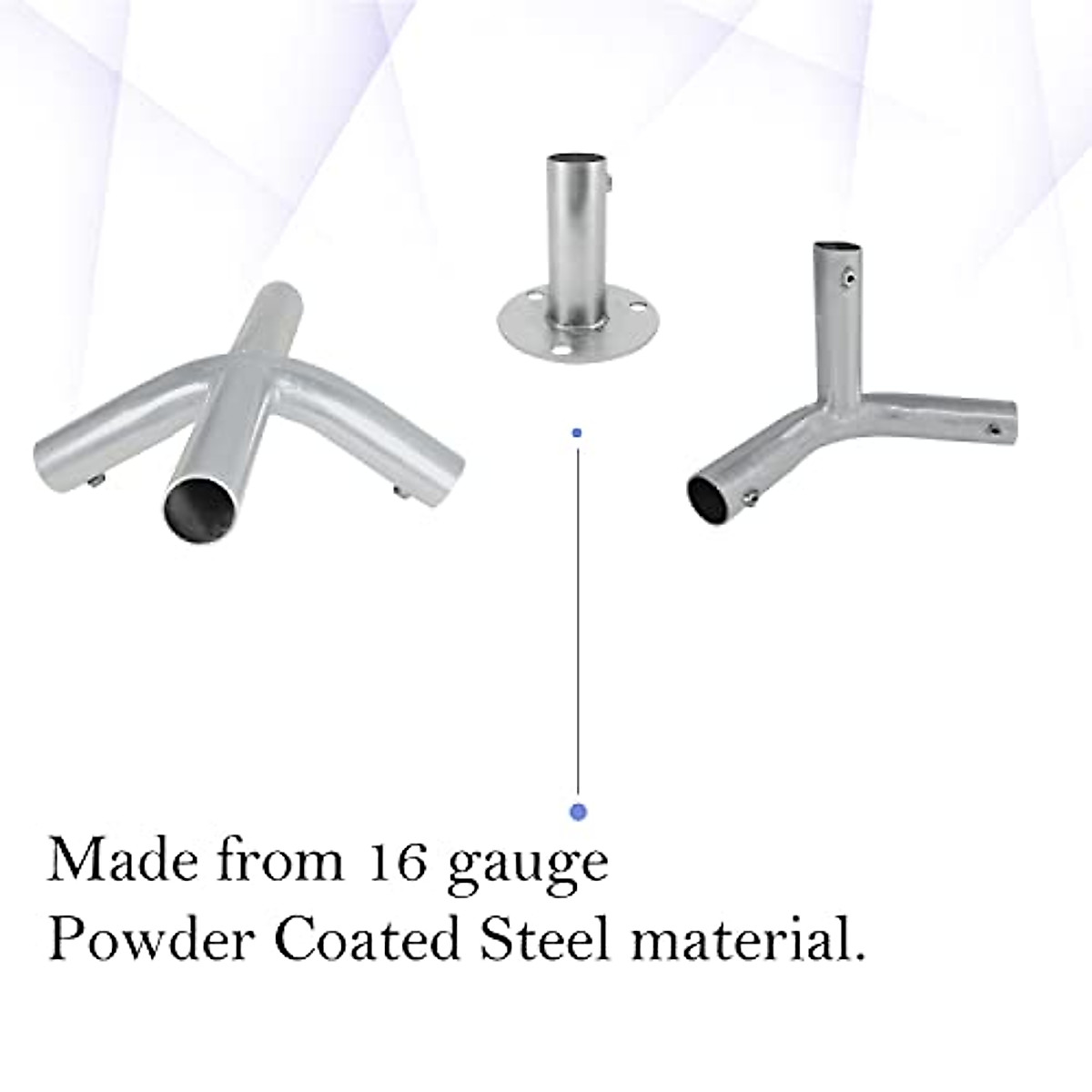 Simond Store Canopy Fitting 3 Way 6 Pc, 4 Way 3 Pc, Footpad 6 Pc, 1-3/8 inch Diameter High Peak Connectors for Carport Frame Boat Shelter Outdoor Canopies Party Tents Garage Batting Cage Garden Shade