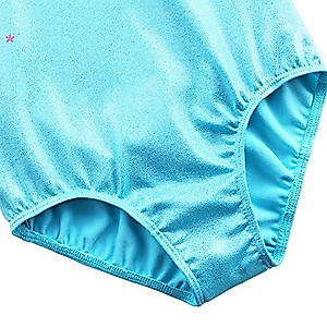 BAOHULU Gymnastics Leotards for Little Girls Stiching Ribbons One-piece Dance Outfit B164_LightBlue_6A