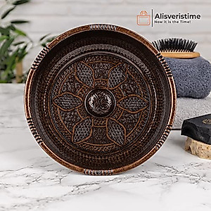 Alisveristime Turkish Authentic Copper Bath Bowl & Hammam Bowl (440gr (15.50 oz) Made of Zinc (Copper)