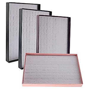 STOBAZA 8 Pcs Simple Jewelry Tray Display Tray Ring Organizer Box Jewelry Showcase Jewelry Presentation Hoop Earring Ring Display Case Jewelry Organizer Trays Ring Organizer for Jewelry