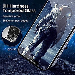 Fotbor for iPhone 12 Pro Privacy Screen Protector, iPhone 12 Privacy Screen Protector [2X Anti-Spy] [Shatterproof] Full Coverage 9H Tempered Glass Screen Protector for Apple iPhone 12 / iPhone 12 Pro 6.1"-2 Pack