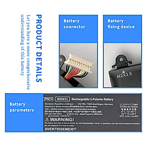 BN06XL Laptop Battery for HP Spectre X360 15 15-EB Convertible 15-EB0005NI 15-EB0009UR 15-EB0037NA 15-EB1770ND L68235-1C1 68299-0055 HSTNN-IB9A Series Notebook 11.55V 72.9Wh