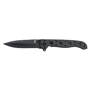 CRKT M16-01KZC Folding Pocket Knife: Retail Package, Black Blade, Automated Liner Safety, Nylon Handle, Pocket Clip