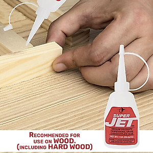 Jet Glue Super Jet - Medium Thickness Industrial Strength CA Glue - Forms Strong Bonds With Just Anything