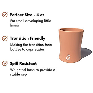 Mini Yummi 4 Piece 100% Silicone Suction Non-Slip Baby Feeding Set Includes Divided Plate + Bowl + Silicone Cup & Spoon for Infants & Toddler Dishwasher-Safe, Microwave-Safe, Freezer-Safe, BPA Free