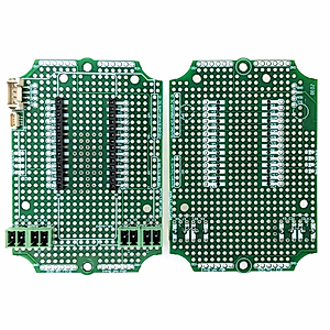 qBox AMC DIY IOT Enclosure Kit (One SMA), IOT Enclosure for Arduino MKR ESP32 Cellular LoRa WiFi Board, Waterproof IP65 Enclosure with Glands, prototyping PCB, connectors Set and SMA