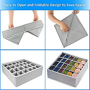 4 Set Laundry Bra Wash Bags + 4 Pack Foldable Clothes Drawer Organizer Set