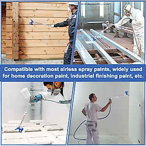 SanSanYa 10PCS Airless Reversible Spray Tip Nozzles Airless Sprayer Nozzles Airless Paint Sprayer Tip Extension Pole Airless Paint Sprayer Extension with Sprayer Nozzle Tip Guard