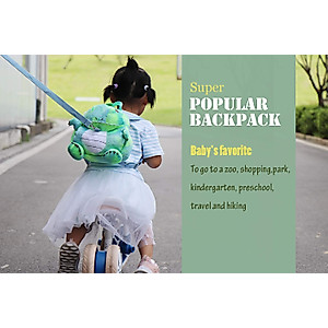 Heltid Kids Dinosaur Toddler Backpack with Leash,Cute Plush Animal Backpack for boys