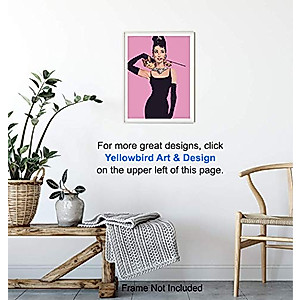 Audrey Hepburn Wall Art, Home Decor - 8x10 Pop Art Poster, Print - Contemporary Modern Room Decorations - Great Gift for Women, Her, Wife, Woman - Unframed PicturePhoto