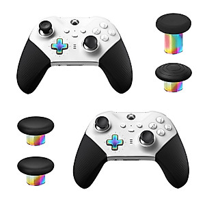 Accessories for Xbox Elite Controller Series 2 Core, 9 in 1 Replacement Component Set Includes 4 Paddles, 4 Metal Thumbsticks, and 1 D-Pad (Iridescent)