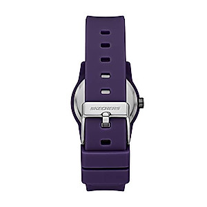 Skechers Women's Rosencrans Mini Quartz Casual Sports Silicone Analog Watch, Color: Purple (Model: SR6213)